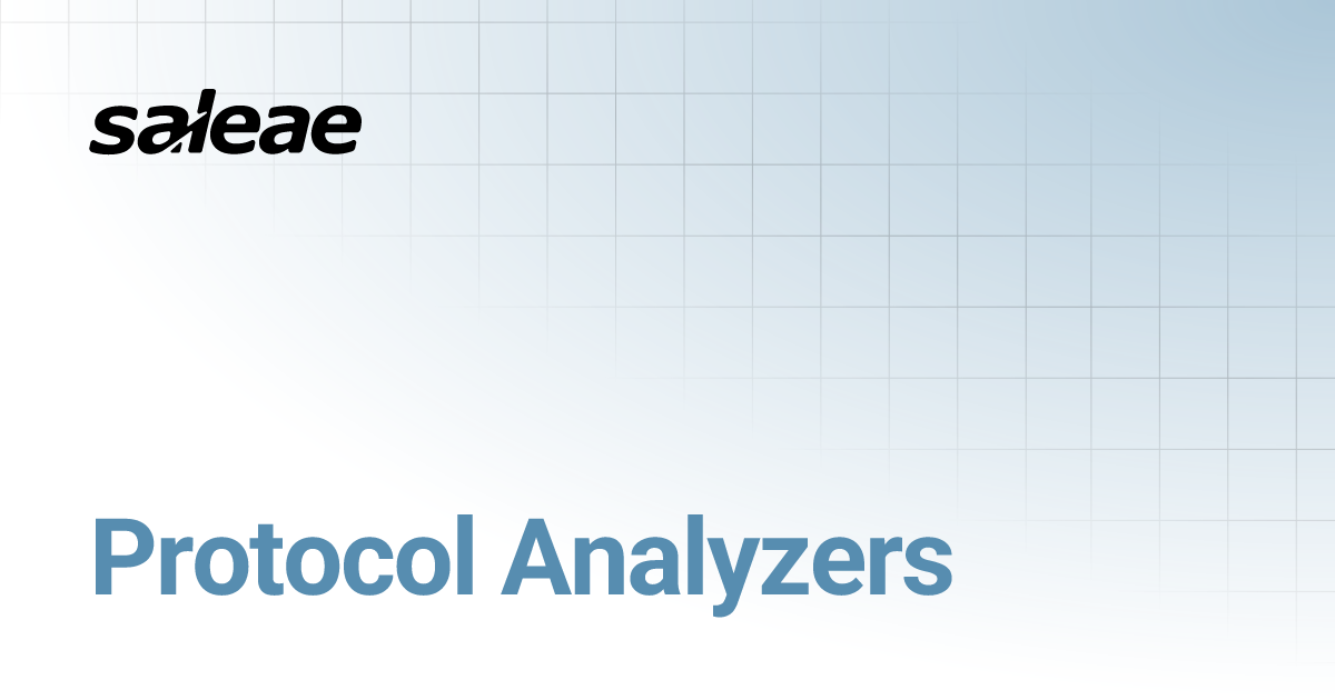 Protocol Analyzers | Saleae Support