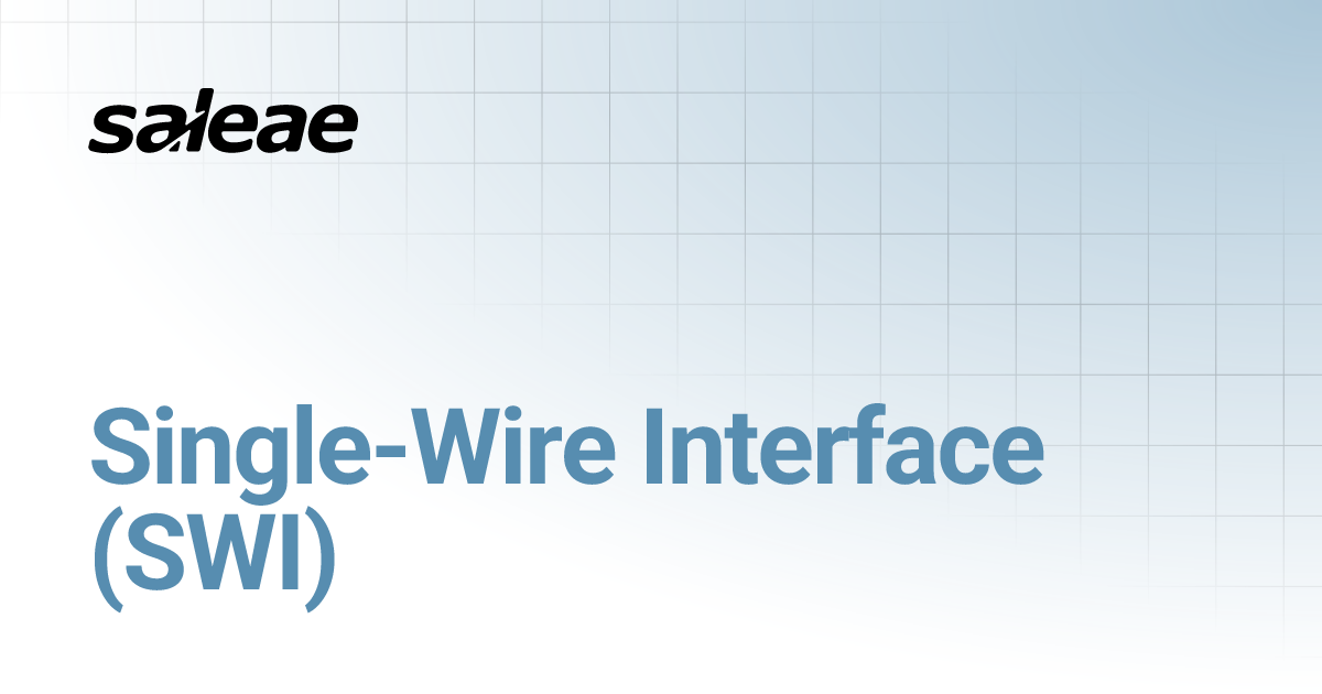 Single-Wire Interface (SWI) | Saleae Support