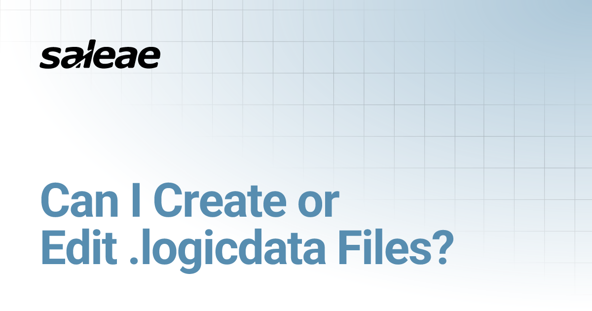 Can I Create or Edit .logicdata Files? | Saleae Support